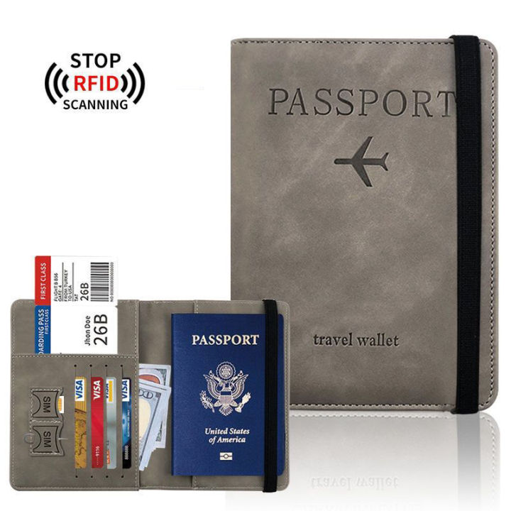Men's Passport and Visa Holders, Travel Accessories RFID Blocking Card ...