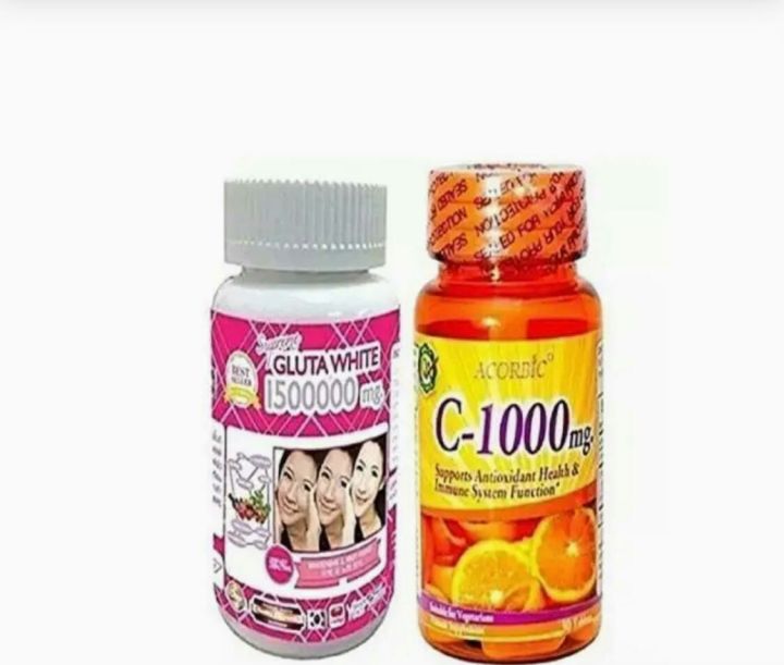gluta 1500000 mg capsule with vitamin c 1000mg capsule | Daraz.lk