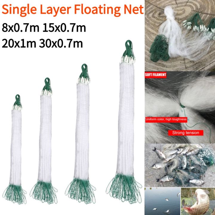 8/15/20/30M Fishing Net Fish Mesh Trap Monofilament Gill Netting ...