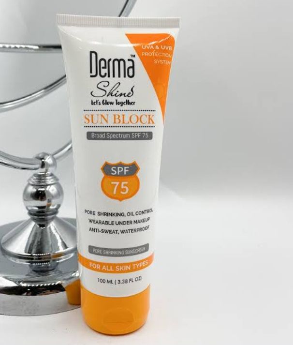 Derma sun block spf 75 it is used for the protection in sun | Daraz.pk