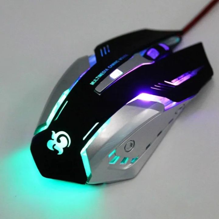 Premium Wireless & Wired Gaming Mouse RGB with 6 Buttons & 3-Levels DPI ...