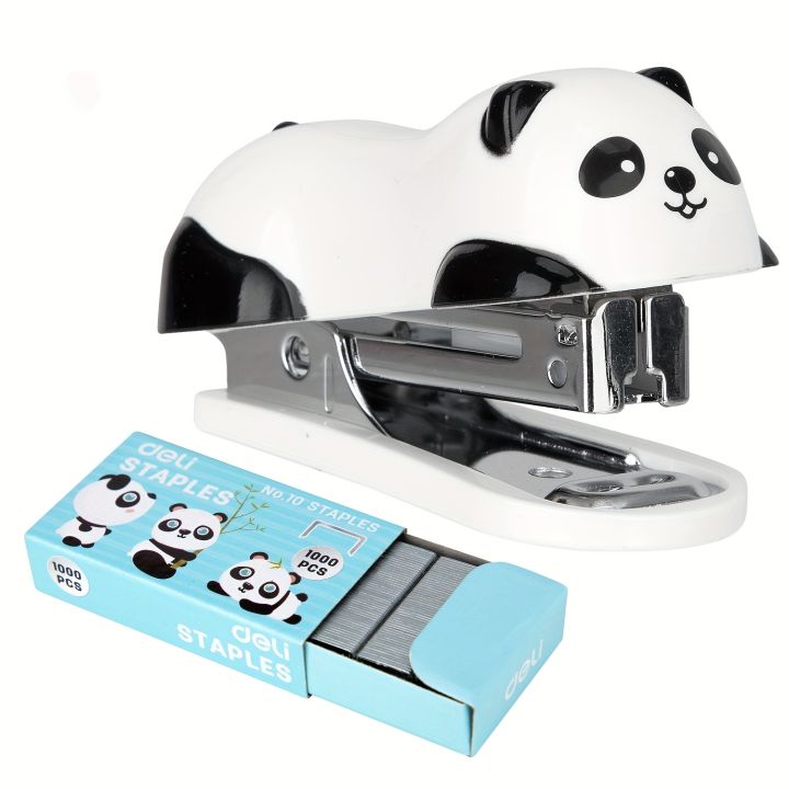 DELI Cartoon Mini Stapler Set Stapling Machine With 1000 pcs No.10 ...