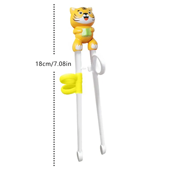 1 Pair Cartoon Chopsticks For Kids Tiger/Cat Learning Chop Sticks ...