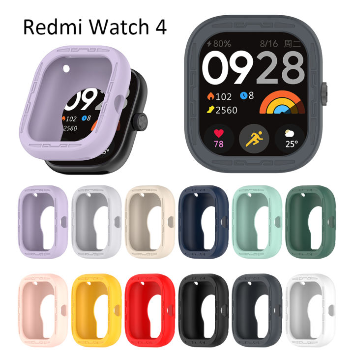 For Redmi Watch 4 case silicone soft frame bumper armor deisgn fashion ...