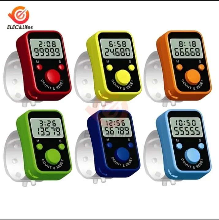 Digital Tasbeeh counter with time and date function hand ring tally ...