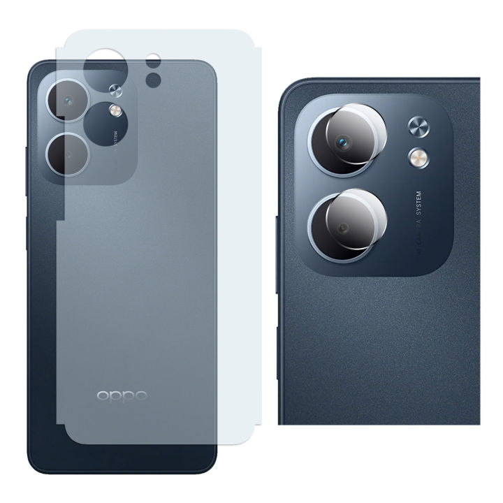 Oppo A5x Matte Flexible Soft Skin Back Panel Protector + 9H Gorilla ...