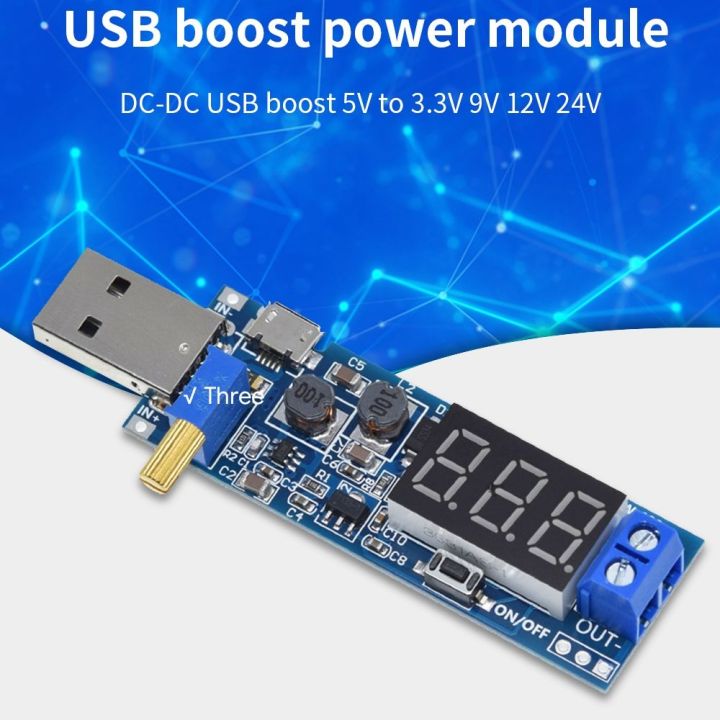 Boost Buck Converter USB Step UP/Down USB DC 5V To 3.3V/12V USB Boost Power Supply Module ...