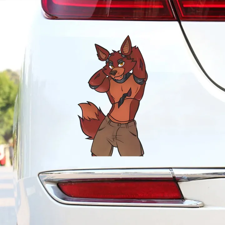 JT273# Foxy The Pirate Fox Shirt Sticker, Laptop Bottle Truck Phone ...