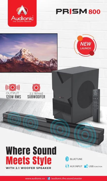 Audionic Prism 800 soundbar with woofer, Best price in pakistan | Daraz.pk