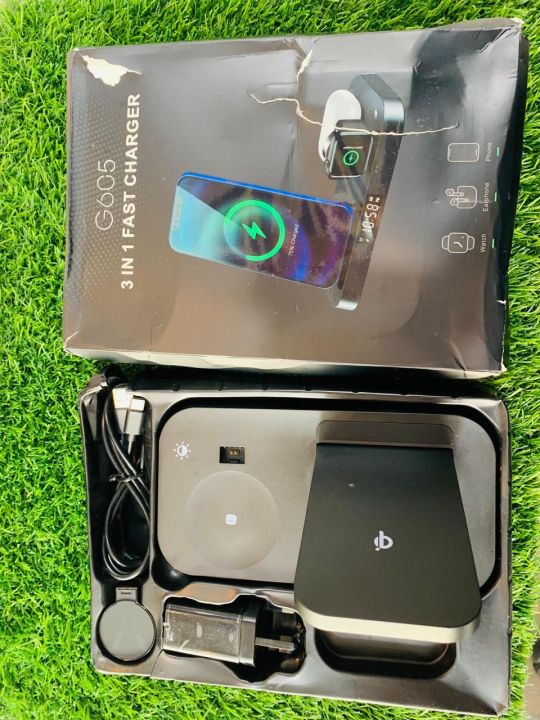 G605 3 in 1 Fast wireless charger 23W | Daraz.pk