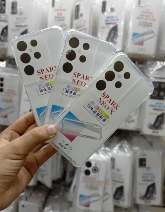 Sparx Neo X Transparent Shockproof jelly back Cover | Daraz.pk