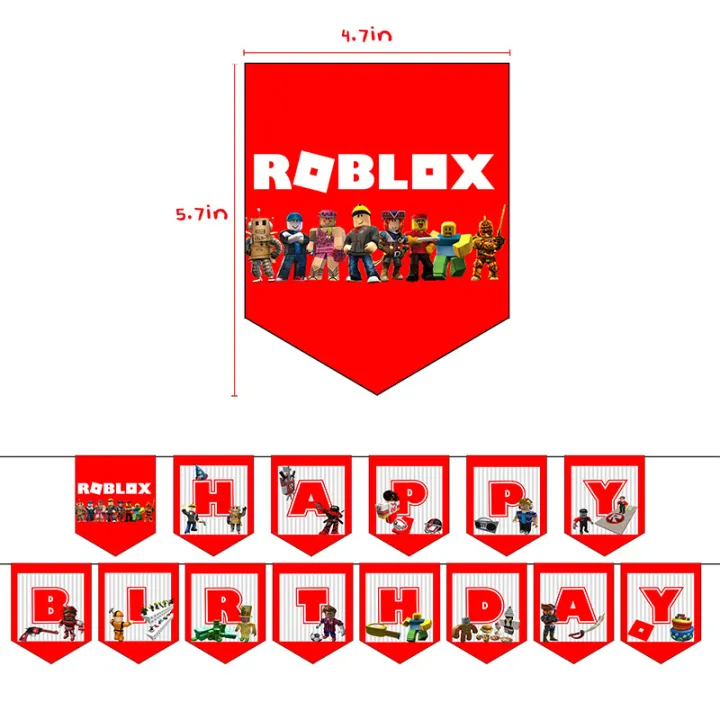 Roblox Birthday Party Decorations Robot Banner Baby Shower DIY Party ...