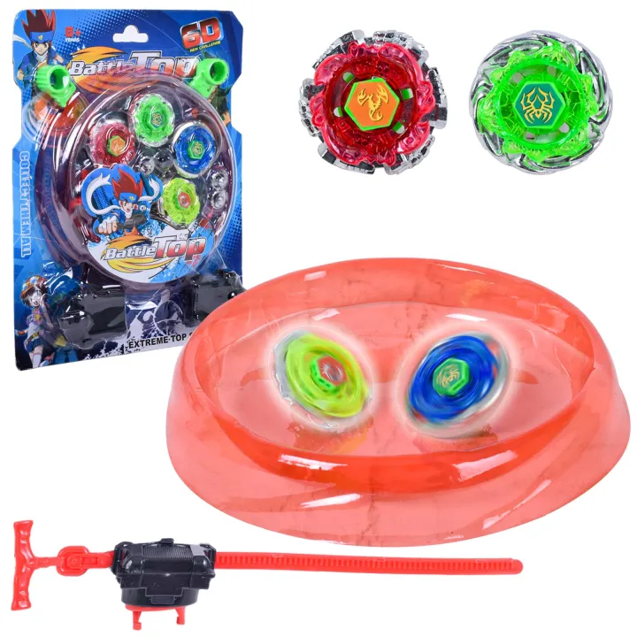 2 Players Spinning Battle Top Game with 2 Launchers, 4 Spinning Top Toy ...