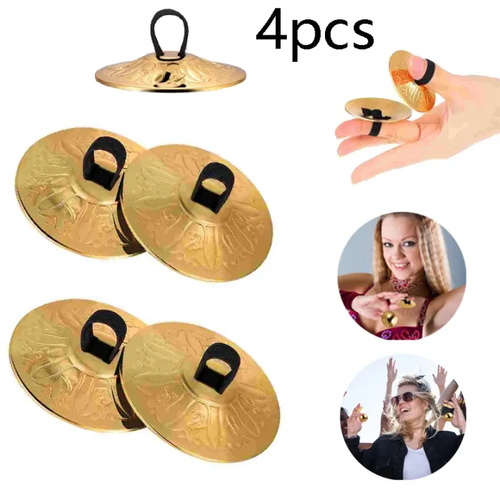2/4pcs Copper Finger Cymbals Small Finger Cymbals Belly Dancing Mini ...