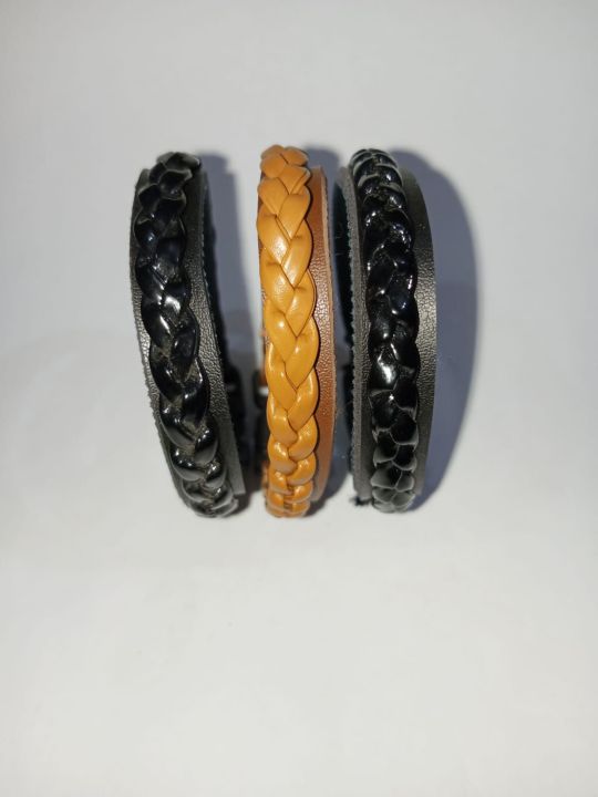 1 ps/Men's Fashion Leather Braclets -TopFashion Fine Quality Brown And ...