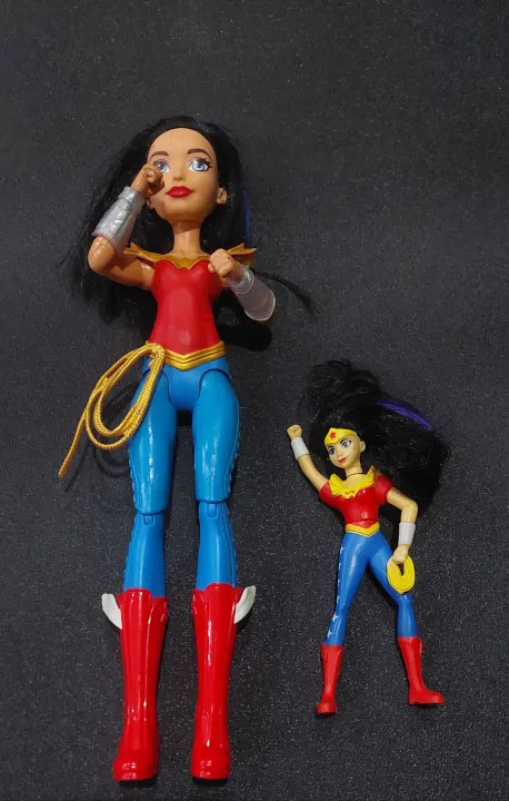 Set of DC SUPER HERO GIRLS WONDER WOMAN 12 INCHES AND 30 CM 2 FIGURES ...