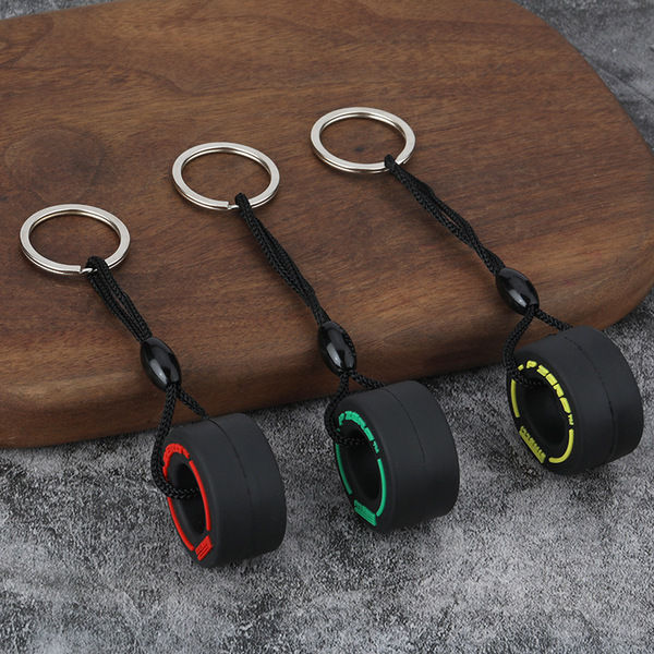 01 Pcs F1 Racing Car Rubber Tire Keychain Key ring Gift Mini Souvenir ...