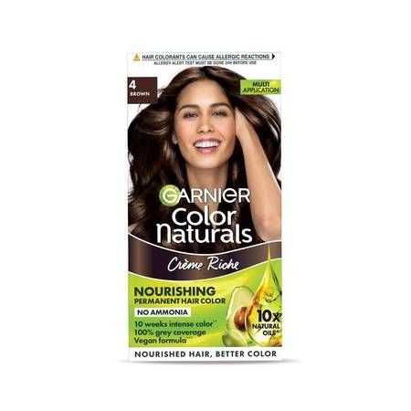 Garnier Color Naturals Nourishing Permanent Hair Color Cream Brown ...