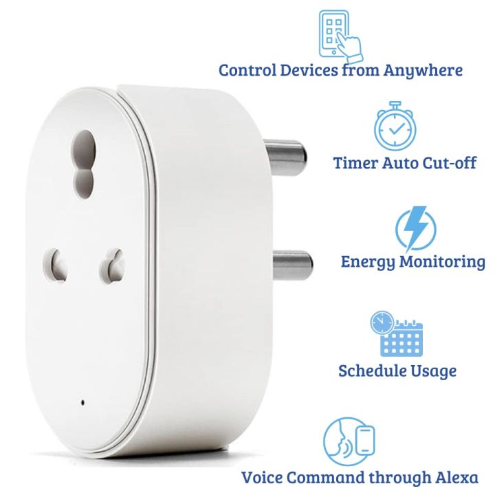 16A Wifi Tuya Smart Power Plug Heavy Duty with Energy Monitor, App ...
