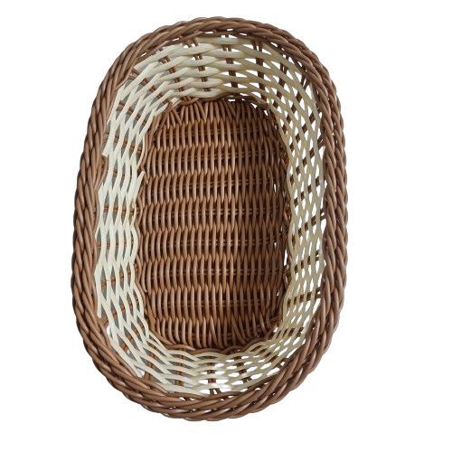 Oval Plastic Hand-Woven Basket Single Color | Daraz.com.np