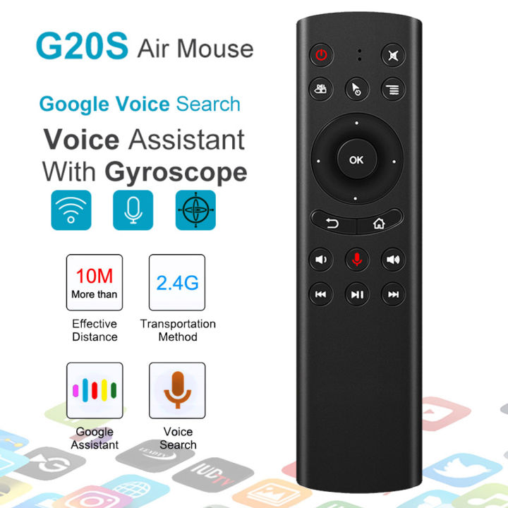 Voice Remote Control G20S 2.4G Wireless Air Mouse Microphone Gyroscope ...