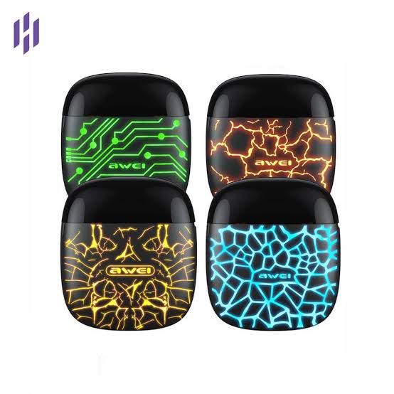 AWEI T28 Pro TWS RGB Ambient light Bluetooth v5.1 GAMING EARBUDS with ...