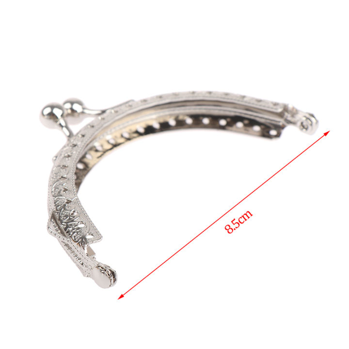 1pcs 8.5cm Round Metal Frame Purse Handle Clutch Bag Handbag Clasp Lock ...