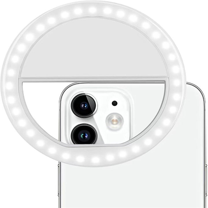 Selfie Light Ring Lights Clip on Phone Camera LED Light 3Level ...