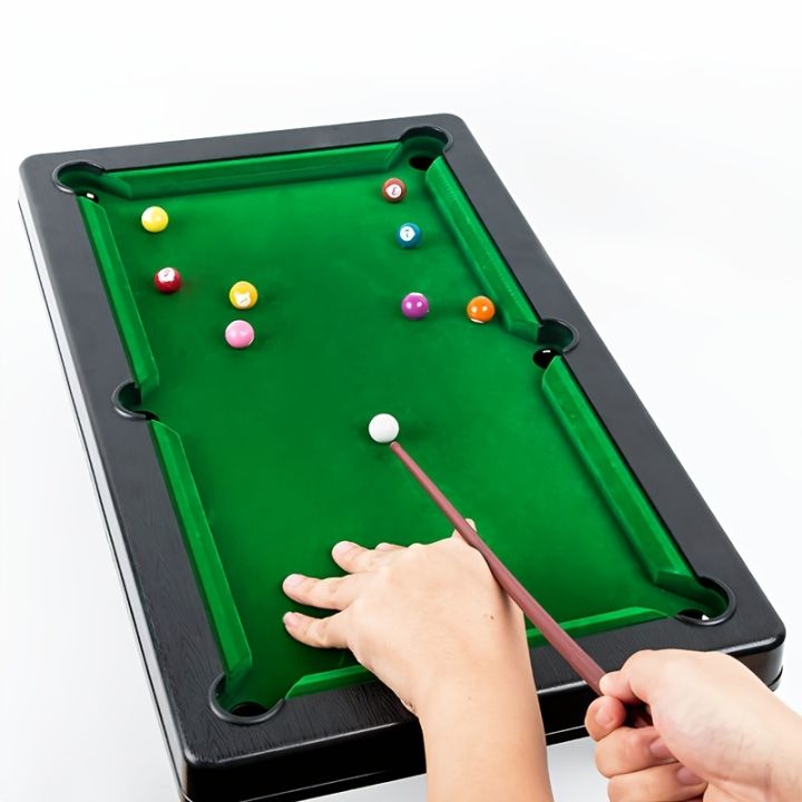 Mini Pool Table Set for Multiple Players, Plastic Frame Tabletop ...