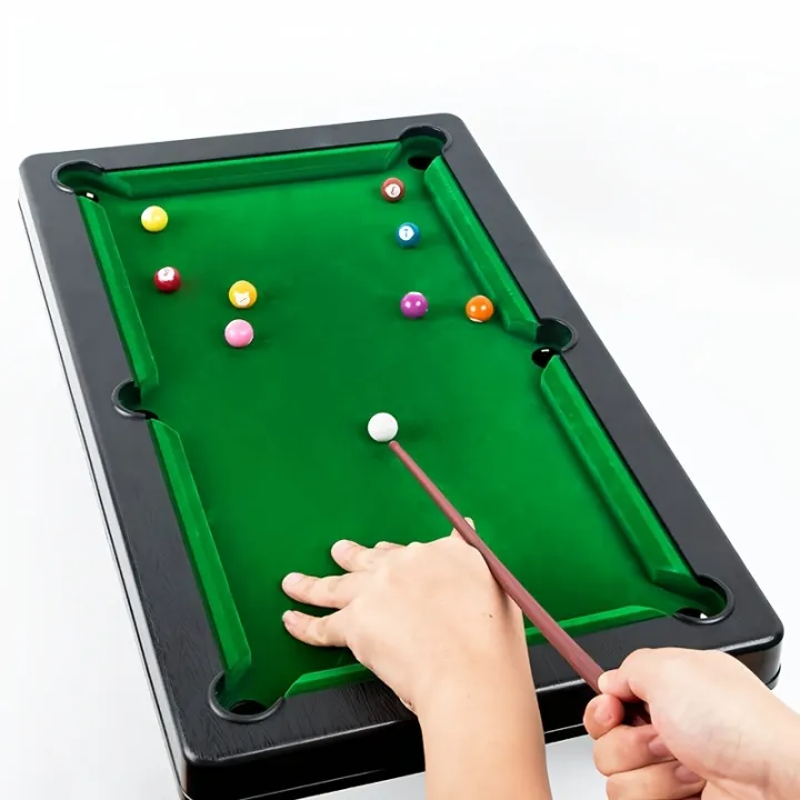 Mini Pool Table Set for Multiple Players, Plastic Frame Tabletop ...