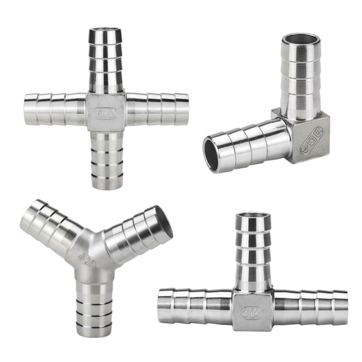 Hose Barb Fittings 304 Stainless Steel 6 8 10 12 13 14 15 16 18 mm T Y ...