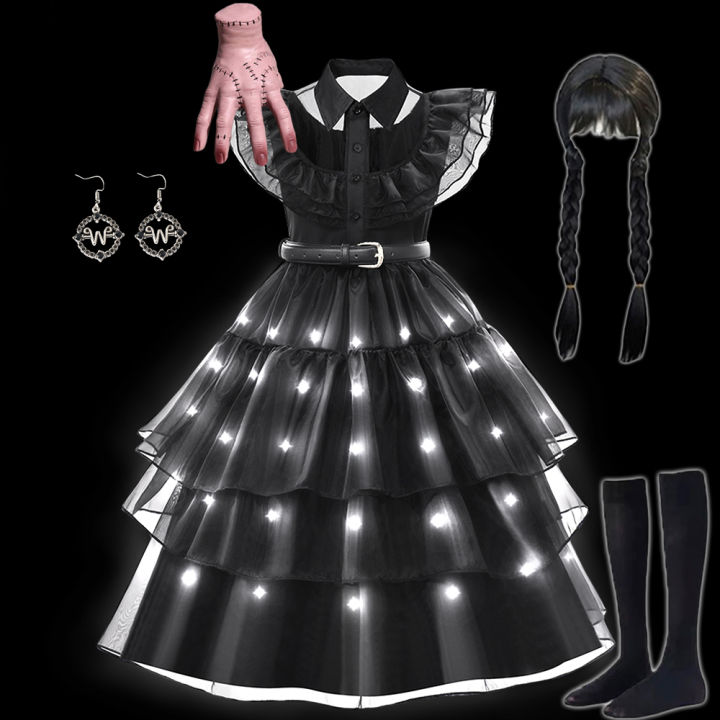 LED Light Up Girls Princess Dress Costume Halloween Disguise Outfits ...