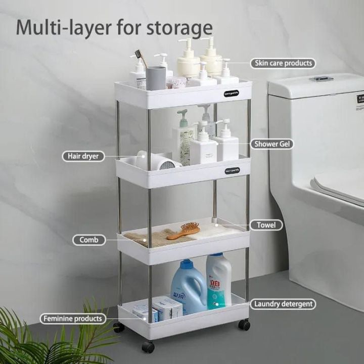 4 Layer Slim Trolley | Daraz.pk