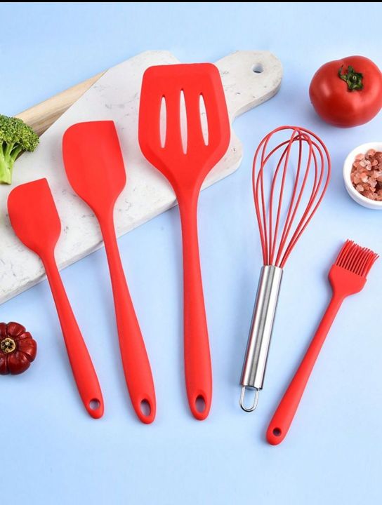 Imported from china Pack of 5 Silica Gel Kitchen Utensils Set with Box ...
