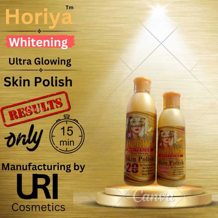Horiya Whitening Gold Skin Polish ultra glowing best result | Daraz.pk