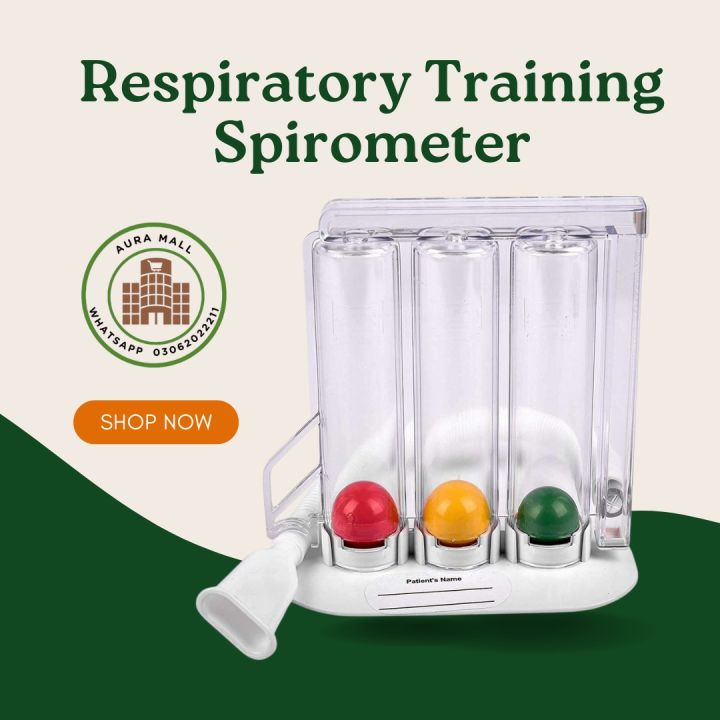 Breathing Exerciser 3 ball Spirometer, asthma breathing trainer ...