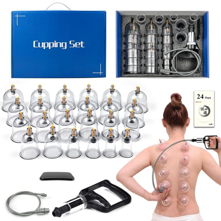 Cupping Therapy Set,24 Therapy Cups Professional Chinese Acupoint ...