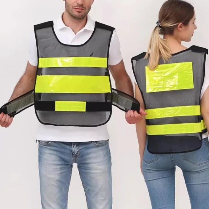 Night Safety High Visibility Reflective Strip Vest Workwear Waistcoat ...