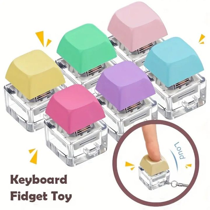 Keyboard Key Toy Party Stress Relief DIY Fidget Button Keycap Fidget ...