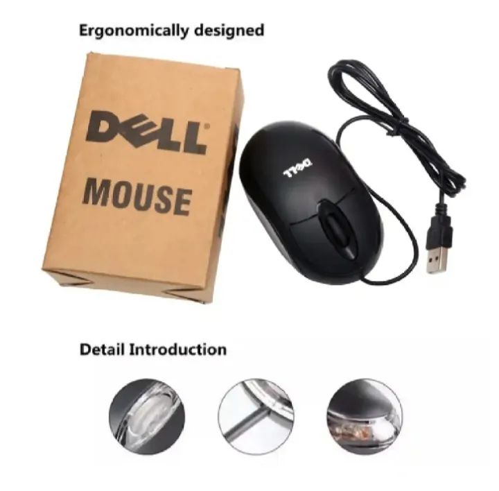 Dell Optical Mouse For Pc Or Laptop|Dell Optical Wired Mouse usb 2.0 ...