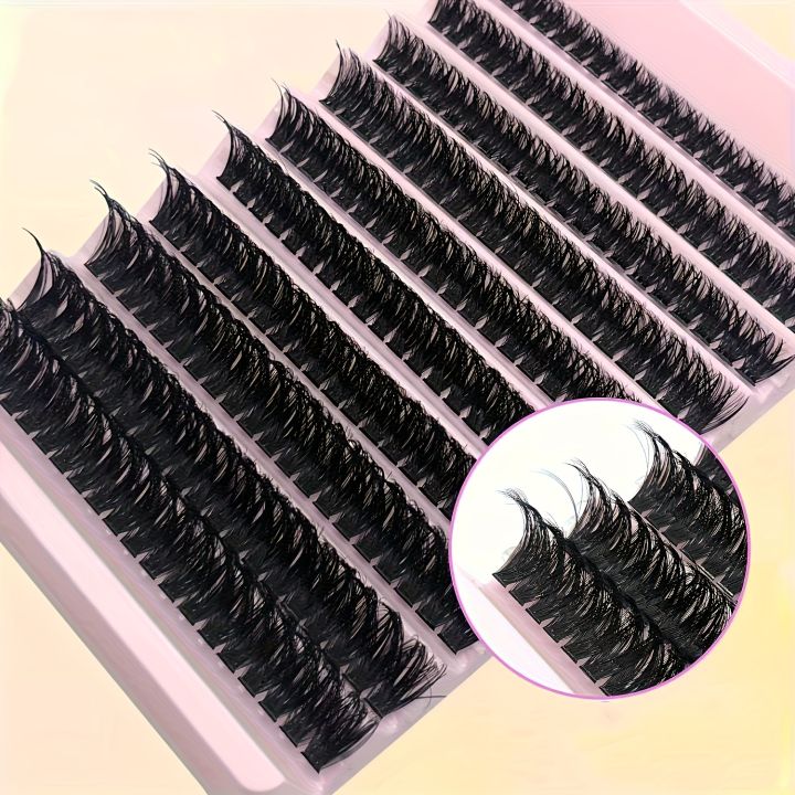DIY eyelash extension kit, 200PCS eyelash extension set 80D thick ...