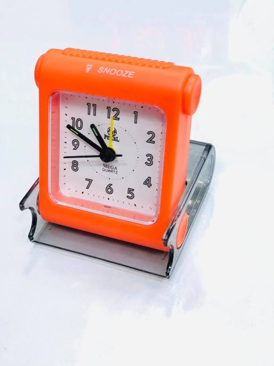 Quartz Alarm Clock with Snooze – Compact Tabletop Design, Single Bell ...