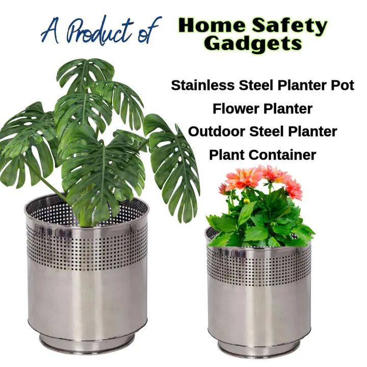 Rust Proof - Stainless Steel Planter Pot - Gamla Case - Gamla Stand ...
