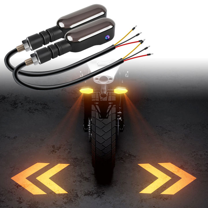 1Pair Motorcycle LED Underbody Turn Signal Light Colorful 12V ...