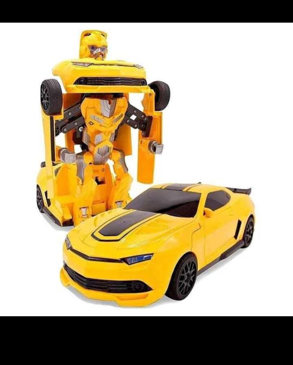 Transformers bumble bee yellow robo car with light and music for boys ...