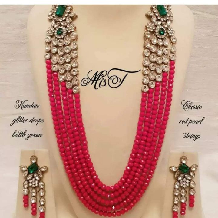 Dazzle Beautiful Long Pearl Mala Set For Ladies | Daraz.com.np