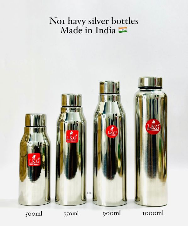 No1 Heavy Quality Pure Silver Bottles 500ml-1000ml High Quality Heavy ...