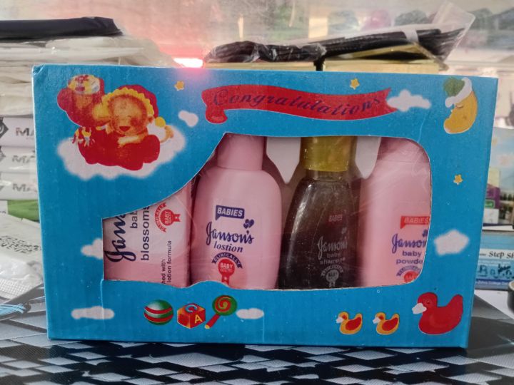 Soft touch baby gifts box kit,Pack of 4 each baby shampoo,oil,Lotion ...