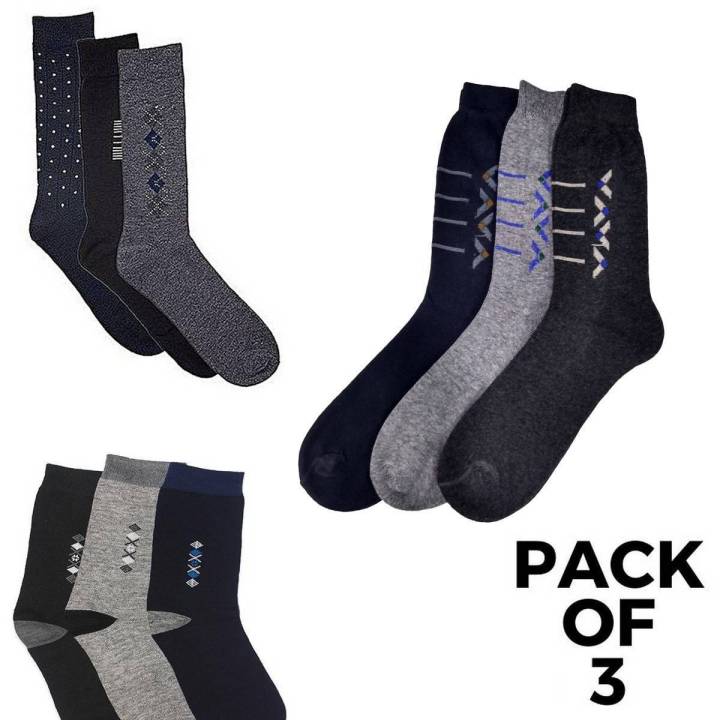 Pack of 3 Pair - Classic Winter Socks For Men / Moja for men. | Daraz ...