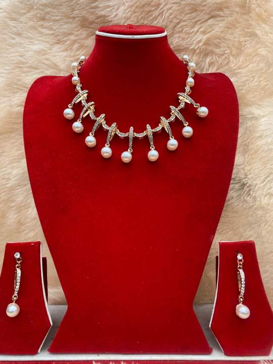 Moti Mala/Pearl Necklace Set For Women | Daraz.com.np